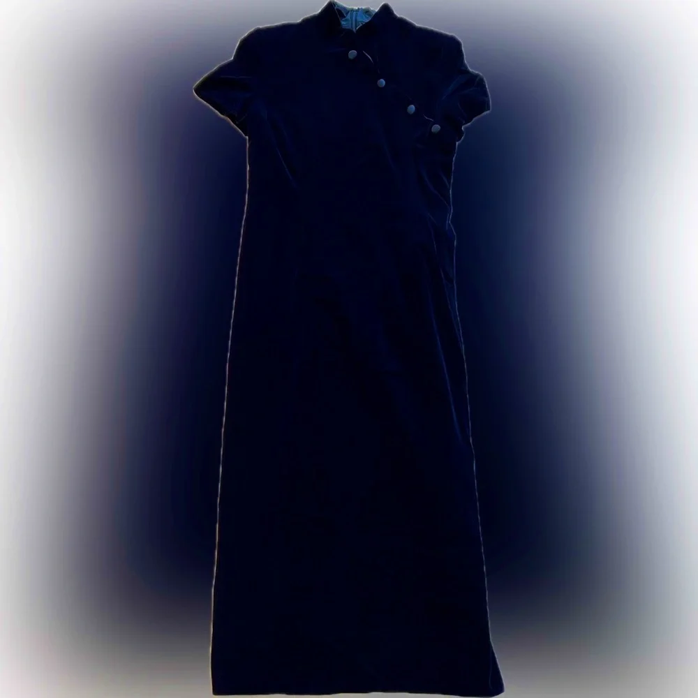 Maggy London | Dresses | Vintage Velvet Chinese Style Dress | Poshmark